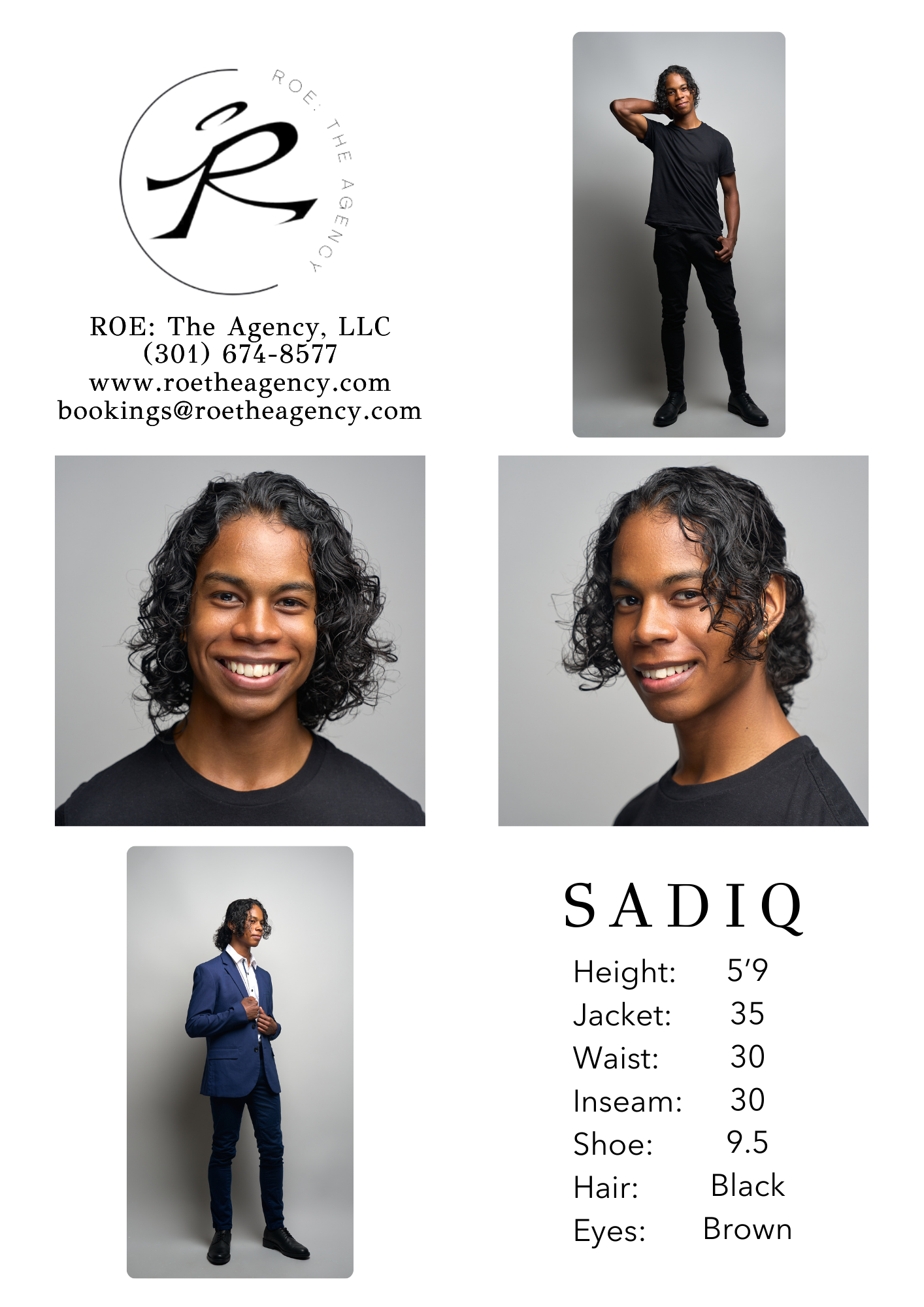 COMP CARD LAYOUT – ROE: THE AGENCY